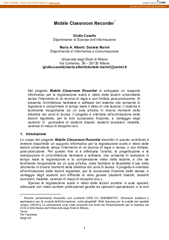 (PDF) Mobile Classroom Recorder