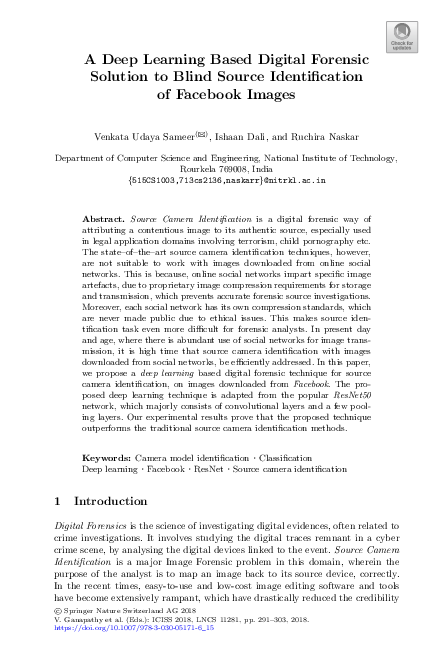 Pdf A Deep Learning Based Digital Forensic Solution To Blind Source