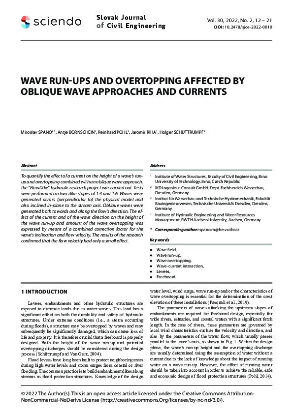 (PDF) Wave Run-Ups and Overtopping Affected by Oblique Wave Approaches ...