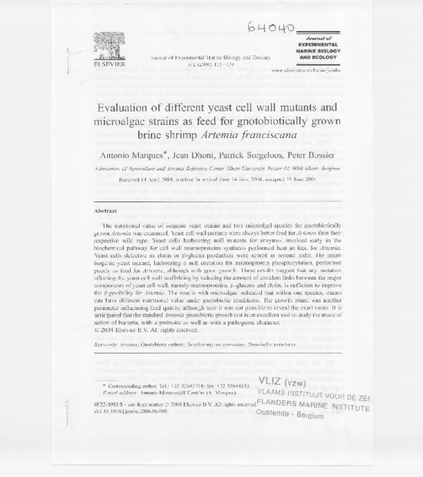 (PDF) Evaluation of different yeast cell wall mutants and microalgae ...
