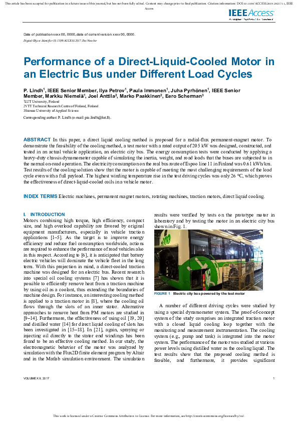 (PDF) Performance of a Direct-Liquid-Cooled Motor in an Electric Bus ...