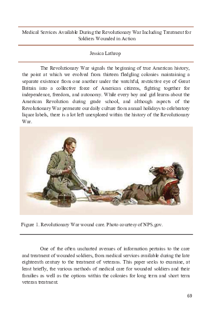(PDF) Medical Services Available During the Revolutionary War Including ...
