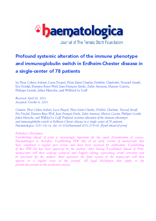 (PDF) Profound systemic alteration of the immune phenotype and an ...