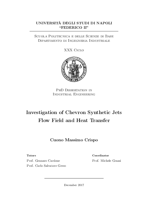 (PDF) Investigation of chevron synthetic jets flow field and heat transfer
