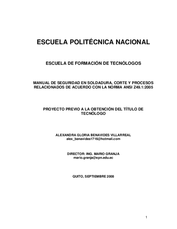 (PDF) Manual de seguridad en soldadura, corte y procesos relacionados de acuerdo con la norma ...
