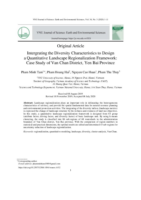 (PDF) Intergrating the Diversity Characteristics to Design a Quantitative Landscape ...