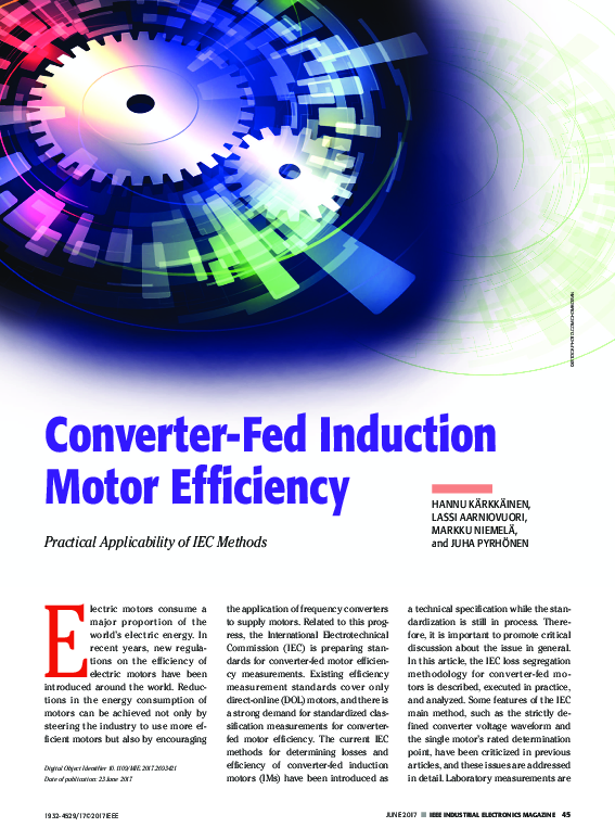(PDF) Converter-Fed Induction Motor Efficiency: Practical Applicability ...