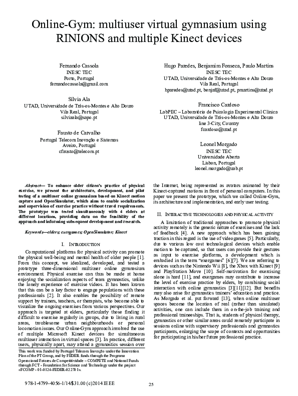 (PDF) Online-Gym: Multiuser Virtual Gymnasium Using RINIONS and Multiple Kinect Devices ...