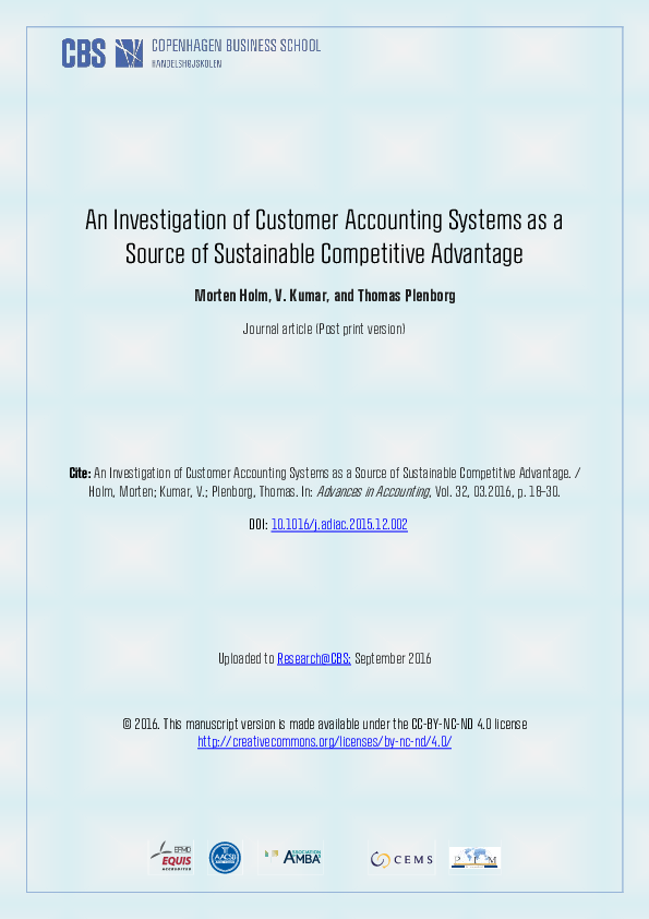 (PDF) An investigation of Customer Accounting systems as a source of ...