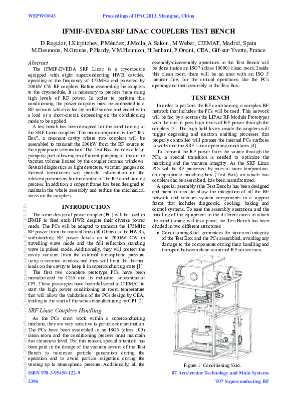 (PDF) Ifmif-Eveda SRF Linac Couplers Test Bench