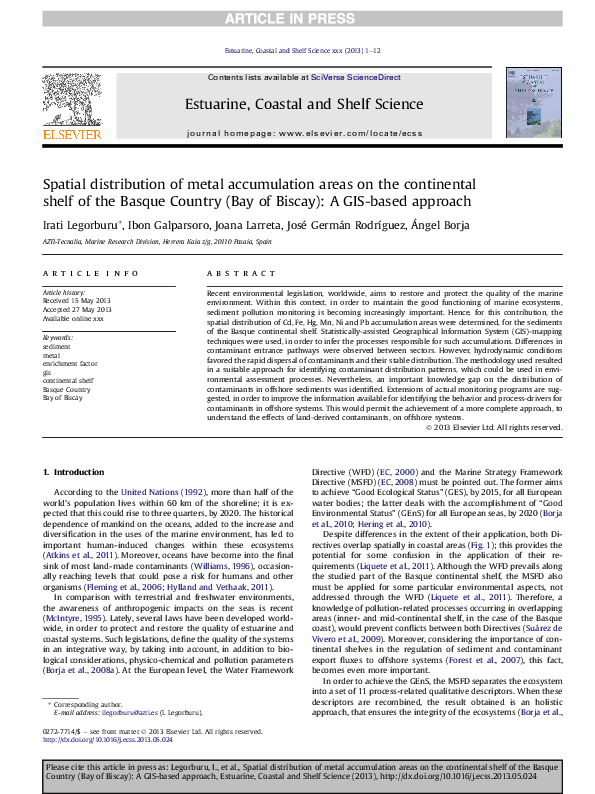 (PDF) Spatial distribution of metal accumulation areas on the ...