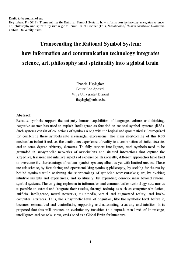 (PDF) Transcending the Rational Symbol System : how ICT integrates ...
