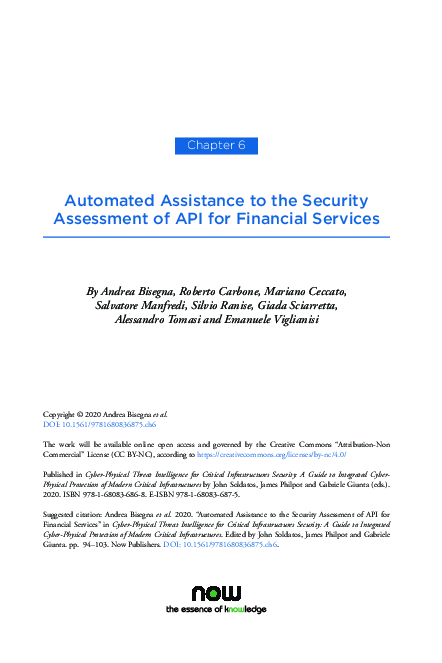 (PDF) 6. Automated Assistance to the Security Assessment of API for ...