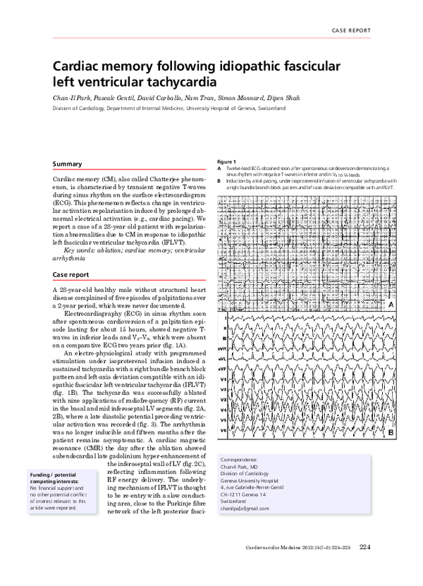 (PDF) Cardiac memory following idiopathic fascicular left ventricular ...