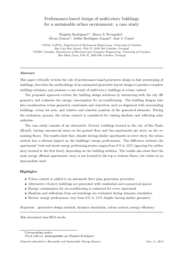 (PDF) Performance-based design of multi-story buildings for a sustainable urban environment: A ...