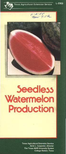 (PDF) Seedless Watermelon Production