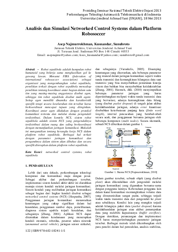 (PDF) Analisis dan Simulasi Networked Control Systems dalam Platform Robosoccer