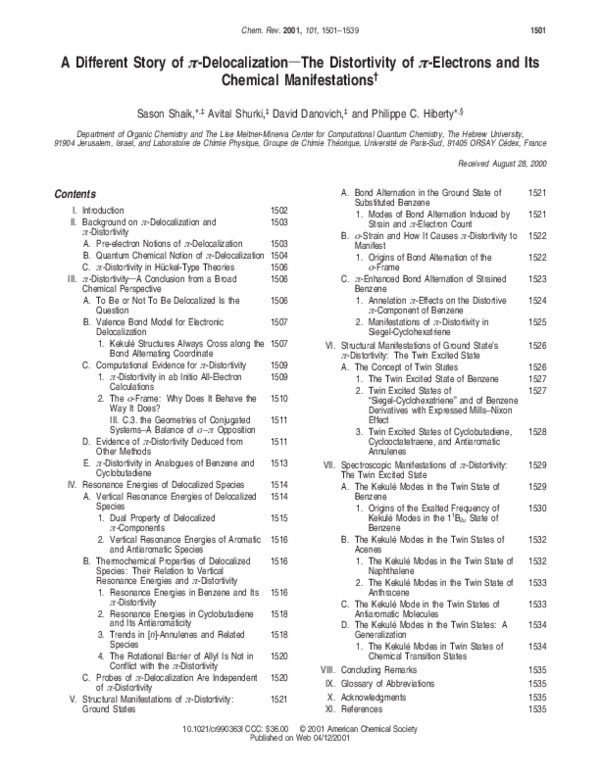 (PDF) A Different Story of π-DelocalizationThe Distortivity of π ...
