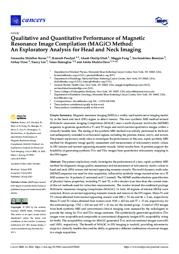 (PDF) Qualitative and Quantitative Performance of Magnetic Resonance Image Compilation (MAGiC ...