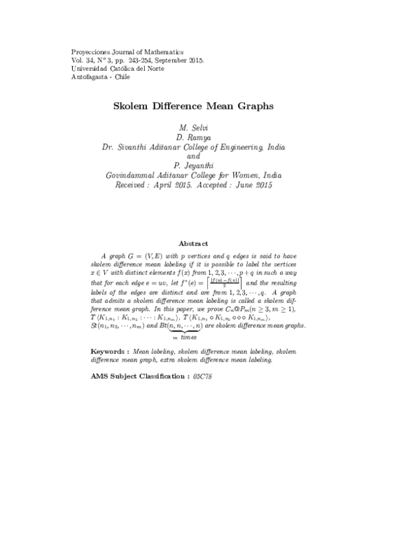 (PDF) Skolem Difference Mean Graphs