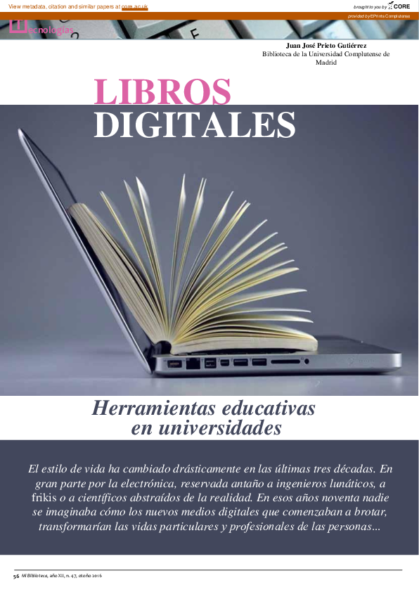 (PDF) Libros digitales: herramientas educativas en universidades