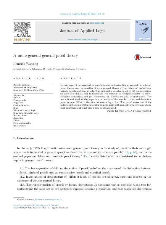 (PDF) A more general general proof theory