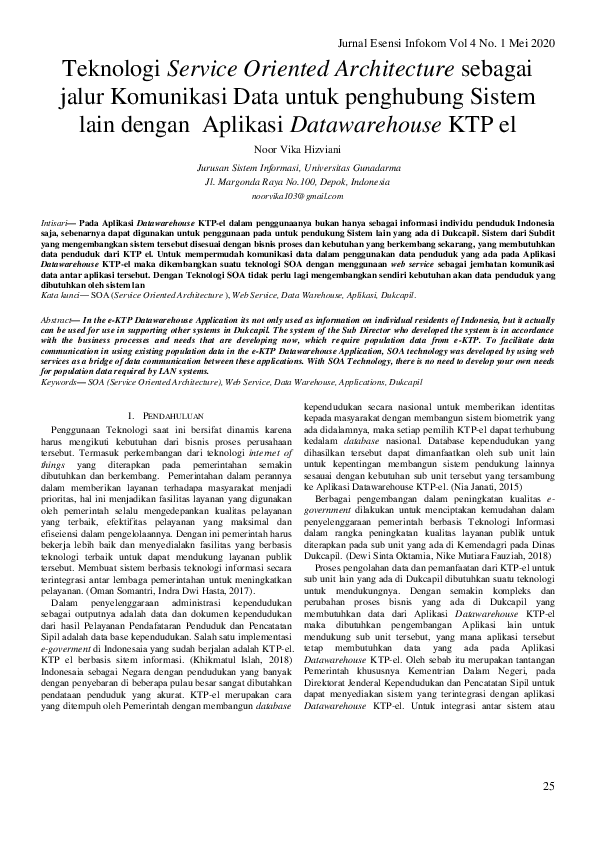 (PDF) Teknologi Service Oriented Architecture sebagai jalur Komunikasi ...