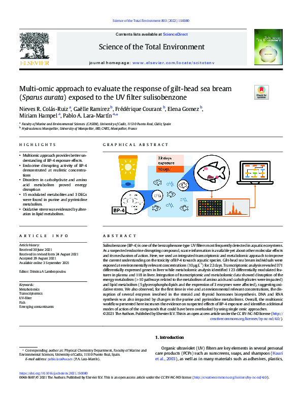 (PDF) Multi-omic approach to evaluate the response of gilt-head sea ...