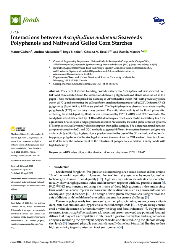 (PDF) Interactions between Ascophyllum nodosum Seaweeds Polyphenols and ...