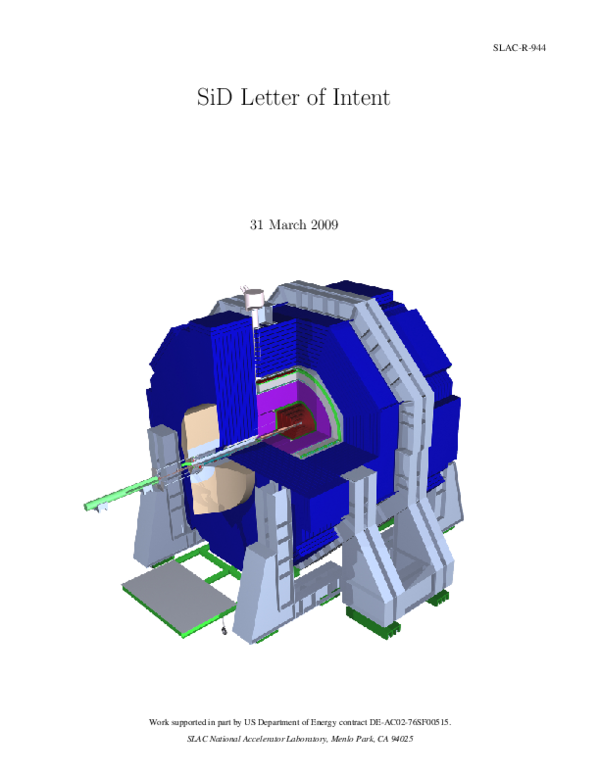 Pdf Silicon Detector Letter Of Intent P Burrows