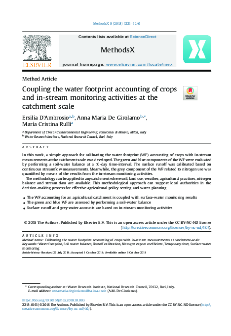 (PDF) Coupling the water footprint accounting of crops and in-stream ...