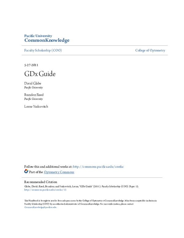 (PDF) GDx Guide