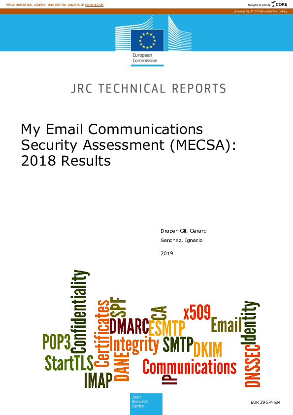 (PDF) My Email Communications Security Assessment (MECSA): 2018 Results
