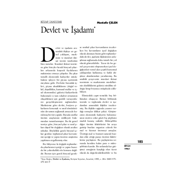 (PDF) Devlet ve İşadamı