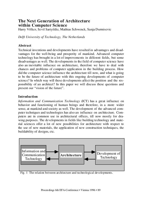 (PDF) The next generation of architecture within computer sciences