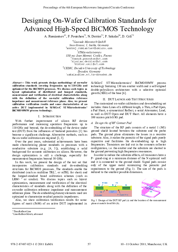 (PDF) Designing on-wafer calibration standards for advanced high-speed ...