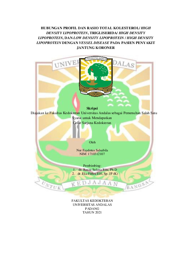 (PDF) Hubungan Profil Dan Rasio Total Kolesterol/ High Density ...