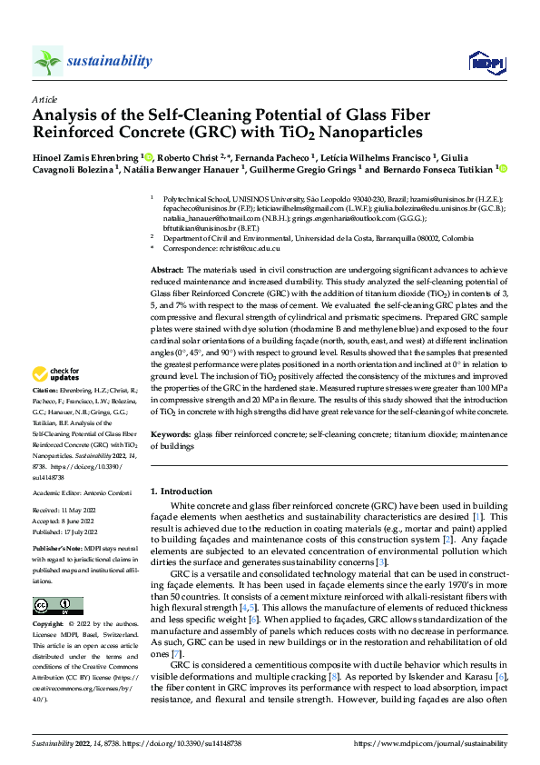 (PDF) Analysis of the Self-Cleaning Potential of Glass Fiber Reinforced ...