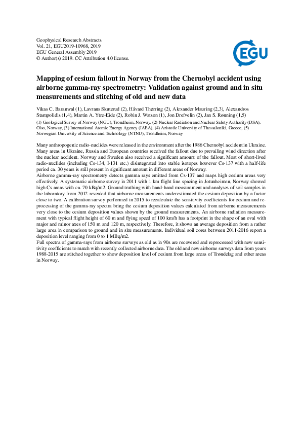 (PDF) Mapping of cesium fallout in Norway from the Chernobyl accident ...