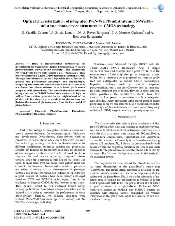 (PDF) Optical characterization of integrated P+/N-Well/P-substrate and ...