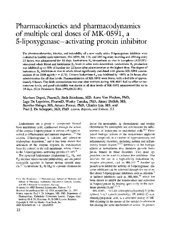 (PDF) Pharmacokinetics and Pharmacodynamics of Multiple-Dose Terbinafine