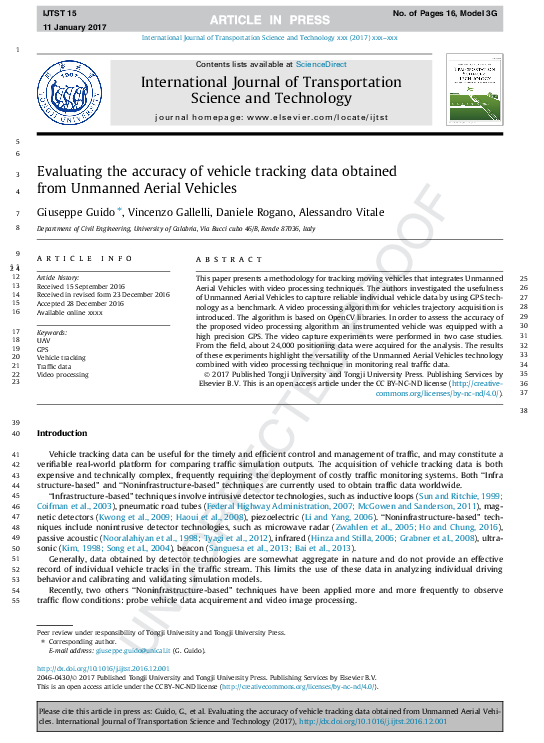 (PDF) Evaluating the accuracy of vehicle tracking data obtained from ...