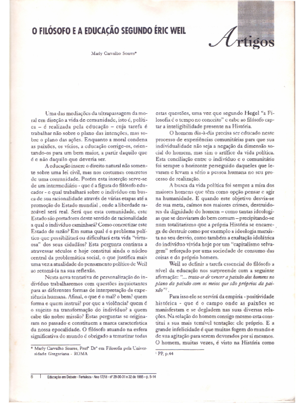 (PDF) O Filósofo e a Educação Segundo Éric Weil