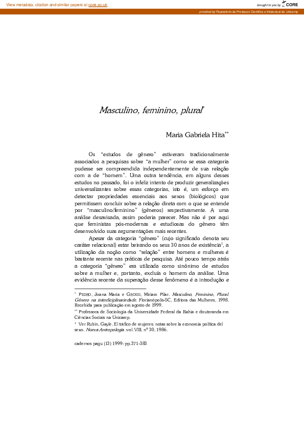 (PDF) Masculino, Feminino, Plural