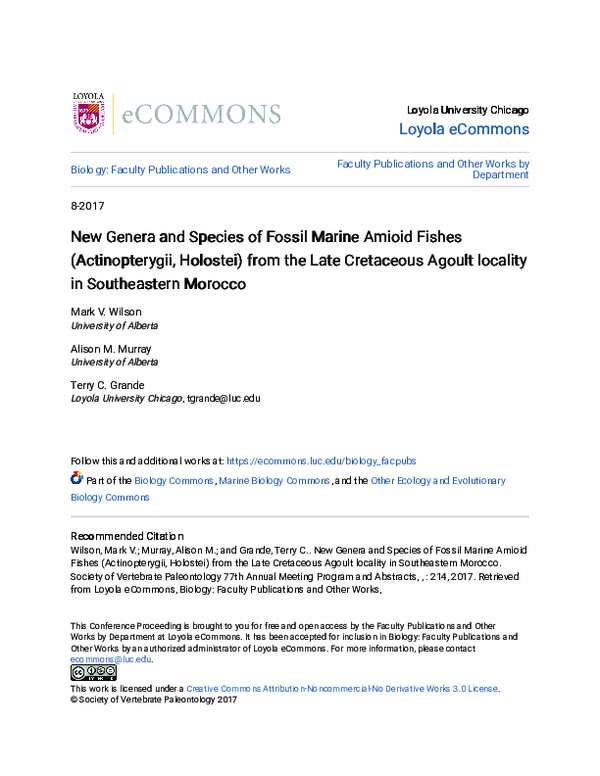 (PDF) New genera and species of fossil marine amioid fishes ...