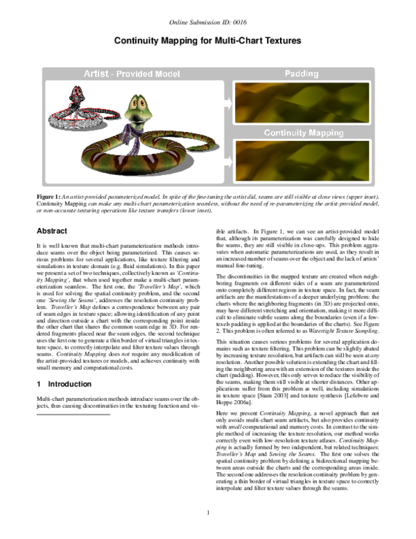 (PDF) Continuity mapping for multi-chart textures