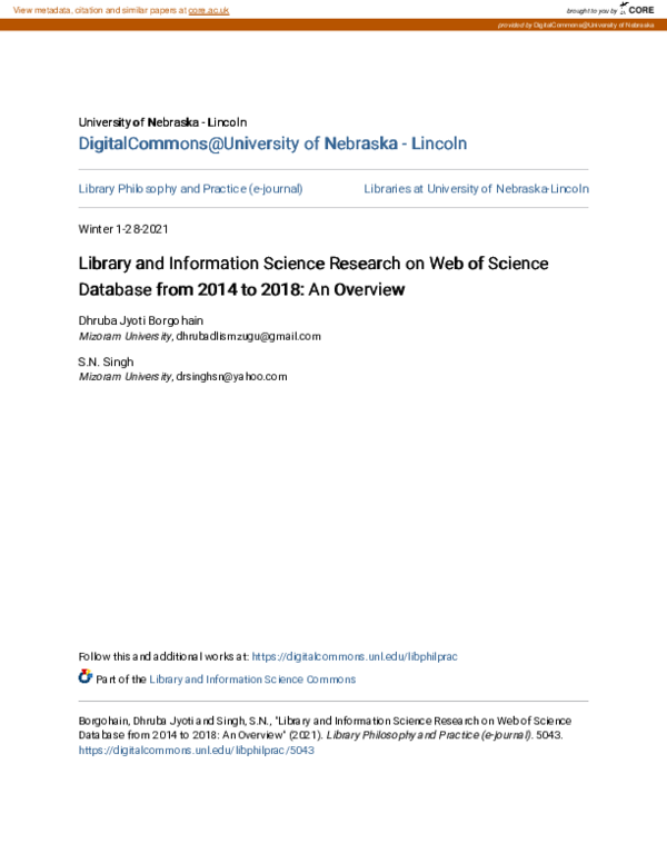 (PDF) Library and Information Science Research on Web of Science ...