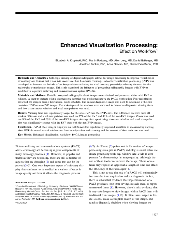 (PDF) Enhanced Visualization Processing