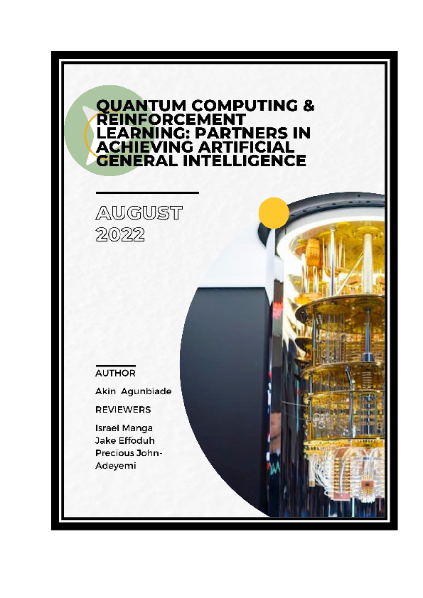 (PDF) QUANTUM COMPUTING & REINFORCEMENT LEARNING: PARTNERS FOR ACHIEVING ARTIFICIAL GENERAL ...
