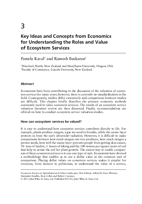 (PDF) Ecosystem Services in Agricultural and Urban Landscapes, edited ...